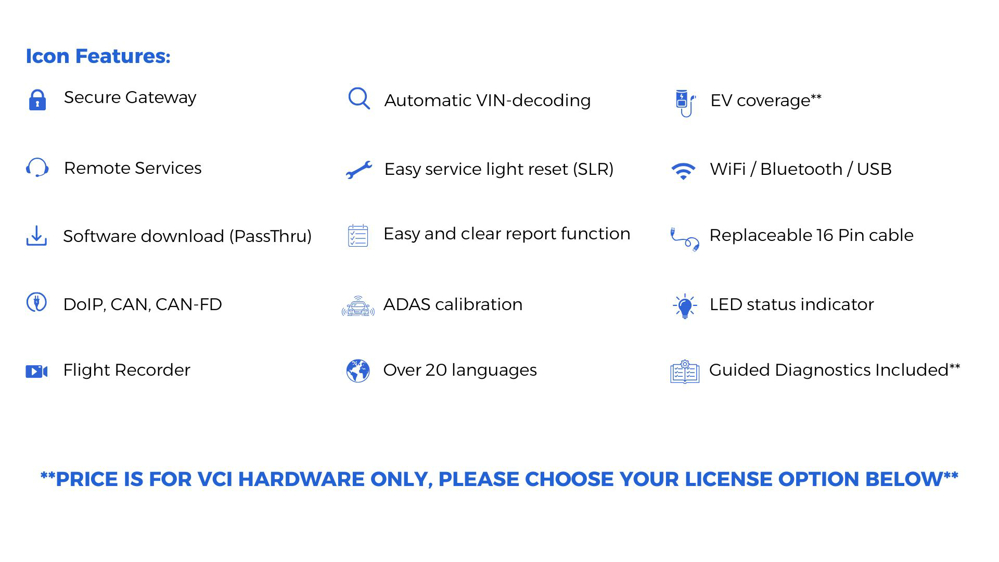 Autocom ICON CARS 1-Year License - Diagnostic Equipment